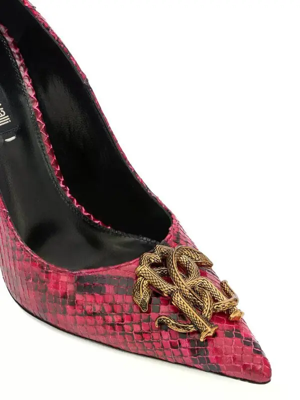 Roberto Cavalli Snake-print Pumps