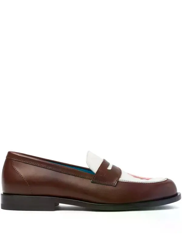 SCAROSSO Rose-embellished Loafers