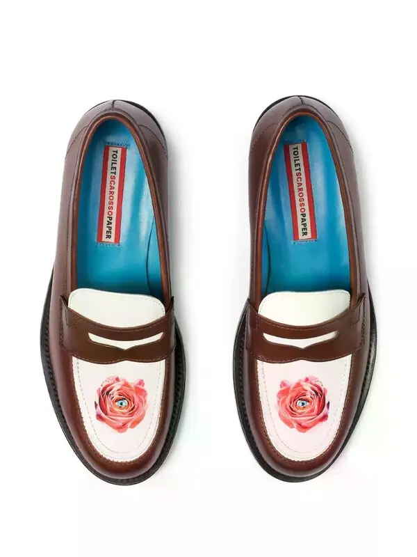 SCAROSSO Rose-embellished Loafers