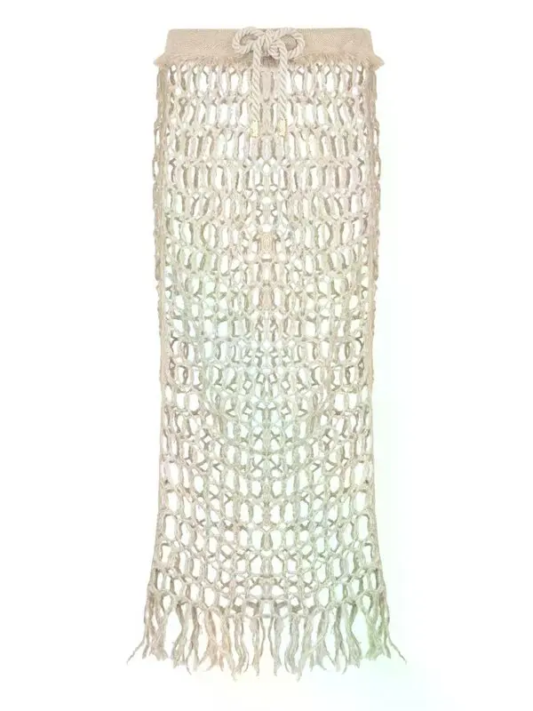 Roberto Cavalli Crochet-knit Midi Skirt