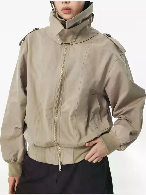 STUDIO TOMBOY Zip-front Utility Jacket - Neutrals