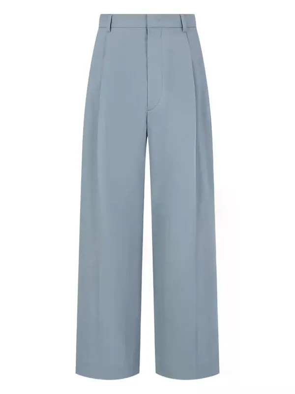 STUDIO TOMBOY Pleated Wide-leg Trousers - Blue