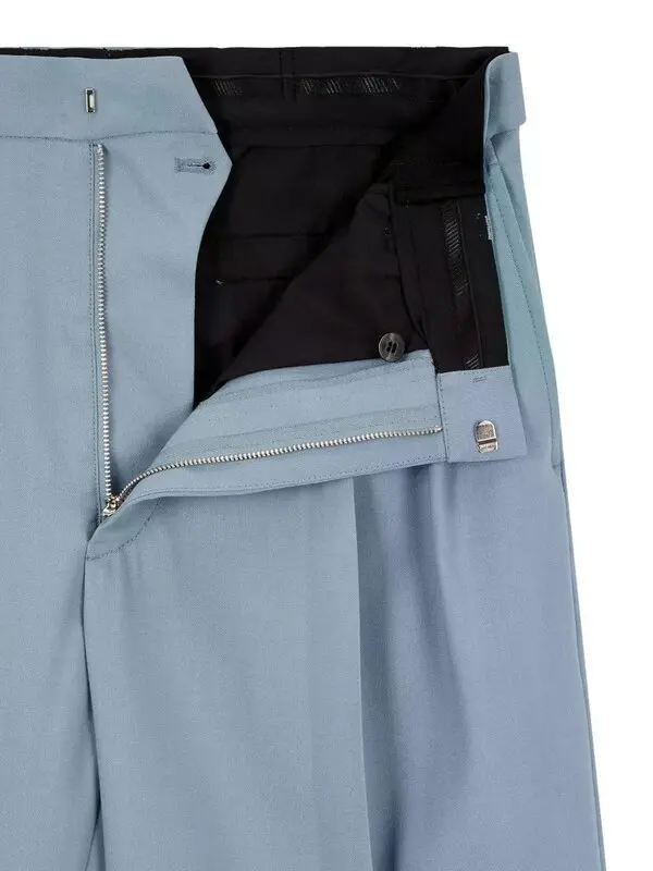 STUDIO TOMBOY Pleated Wide-leg Trousers - Blue