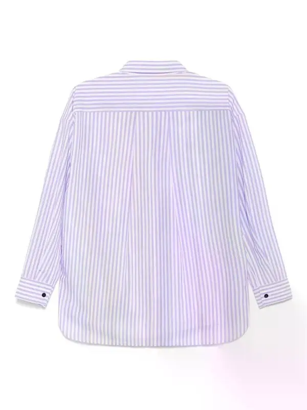 ENFOLD Applique Striped Shirt