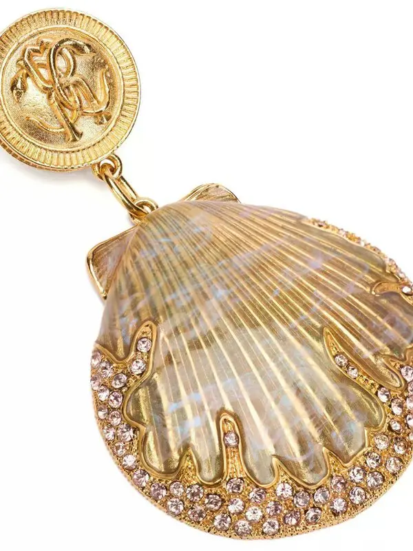 Roberto Cavalli Shell Drop Earrings