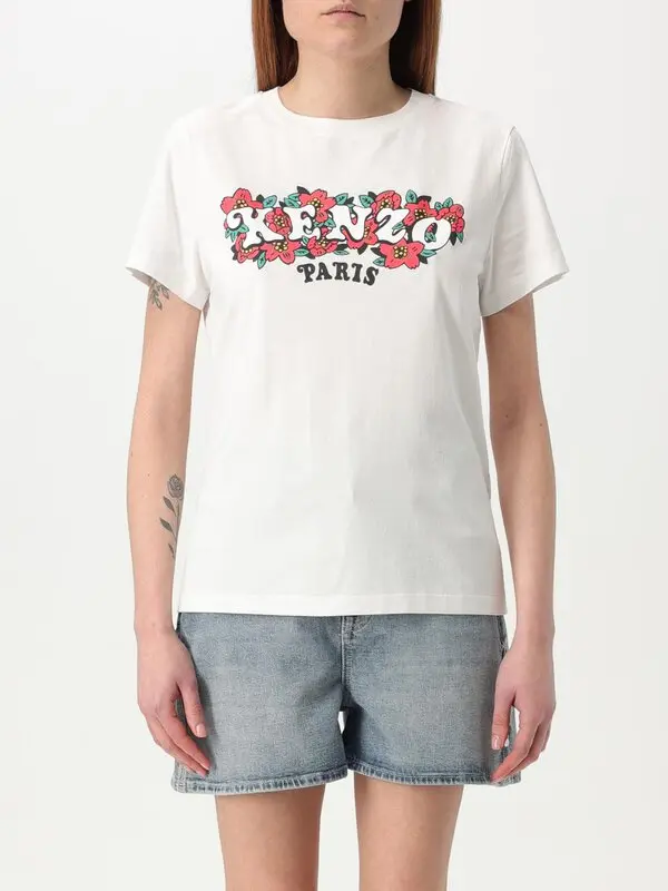 Kenzo Floral Logo T-shirt - White