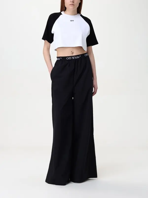 Off-White Wide Leg Pants