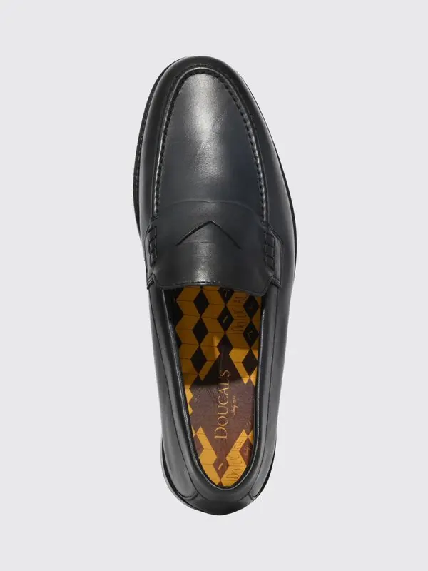 DOUCAL'S Leather Loafers - Navy