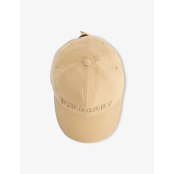 Burberry Logo-embroidered Cotton Cap - Flax | Editorialist display picture 1