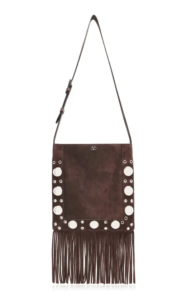 Valentino Garavani Nellcote Suede Crossbody Bag - Brown