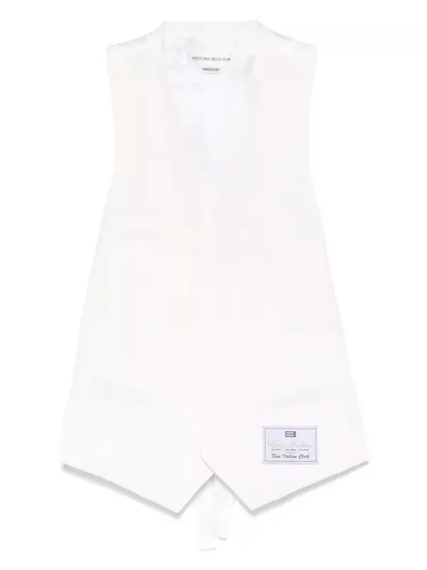 Victoria Beckham Logo-patch Waistcoat - White