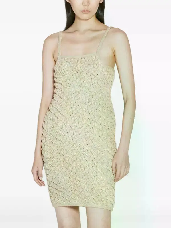 ISA BOULDER Cable-knit Mini Dress