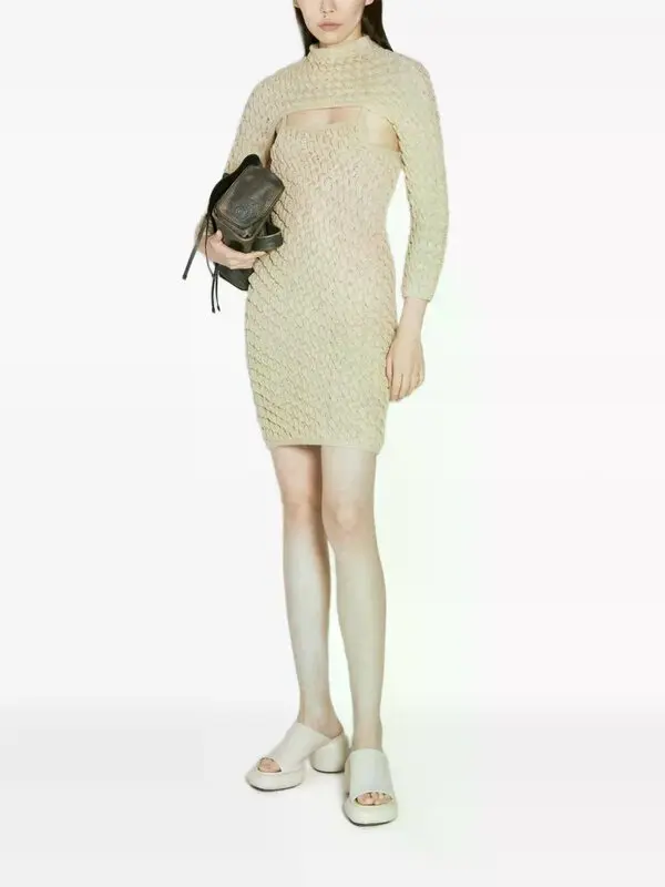 ISA BOULDER Cable-knit Mini Dress