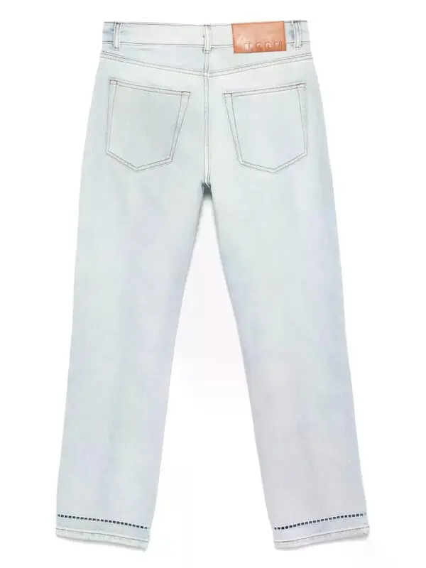 MSGM Logo-embroidered Straight Leg Jeans