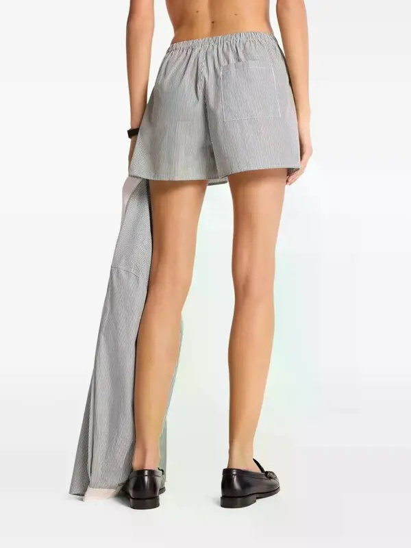 SPORTY & RICH Striped Lounge Shorts - Green