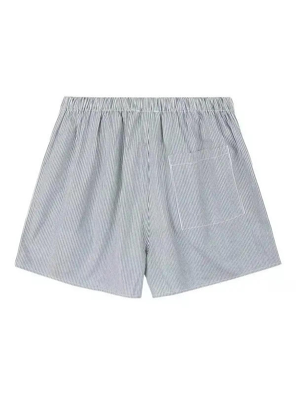 SPORTY & RICH Striped Lounge Shorts - Green