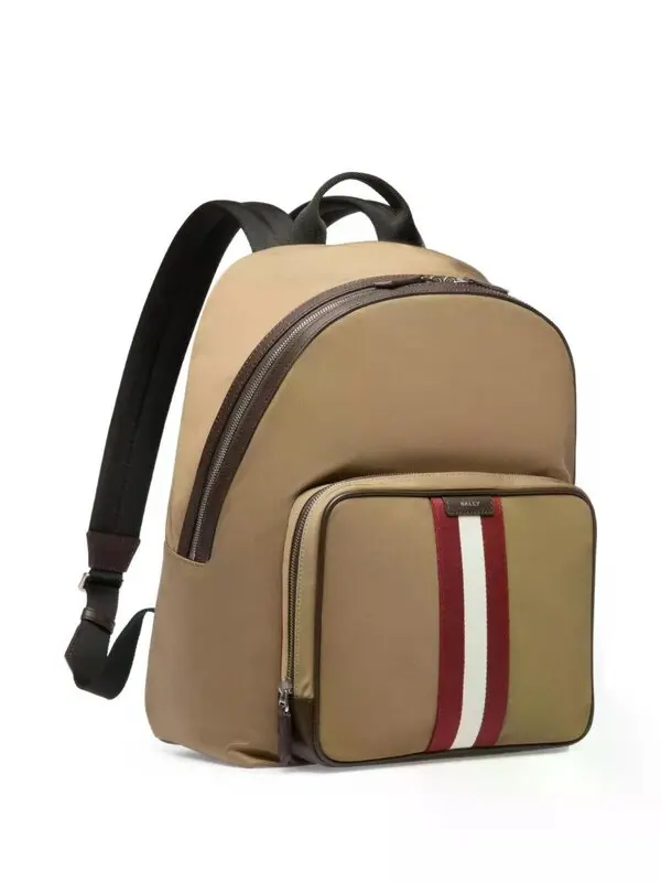 Bally Mavrick Striped-panel Backpack - Neutrals