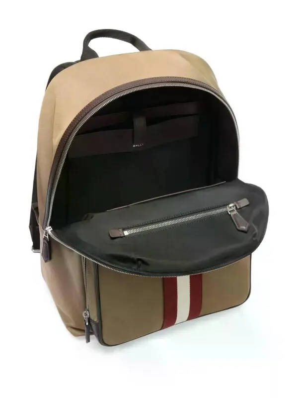 Bally Mavrick Striped-panel Backpack - Neutrals