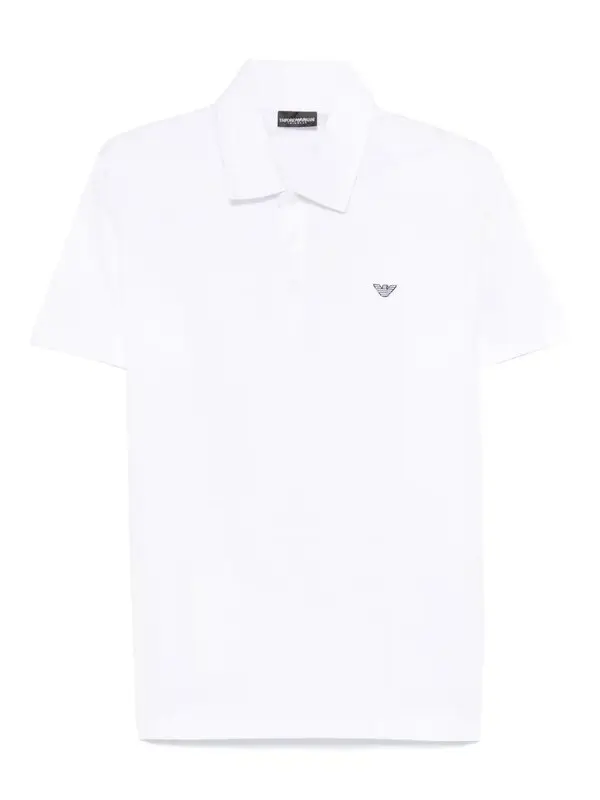 Emporio Armani Eagle-patch Polo Shirt - White