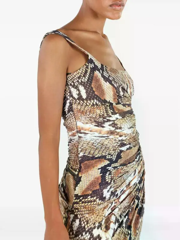 Roberto Cavalli Python-print Midi Dress