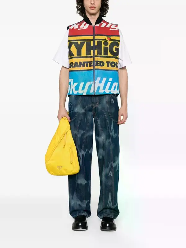 SKY HIGH FARM WORKWEAR Graphic-logo Denim Gilet