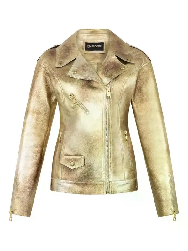 Roberto Cavalli Leather Biker Jacket