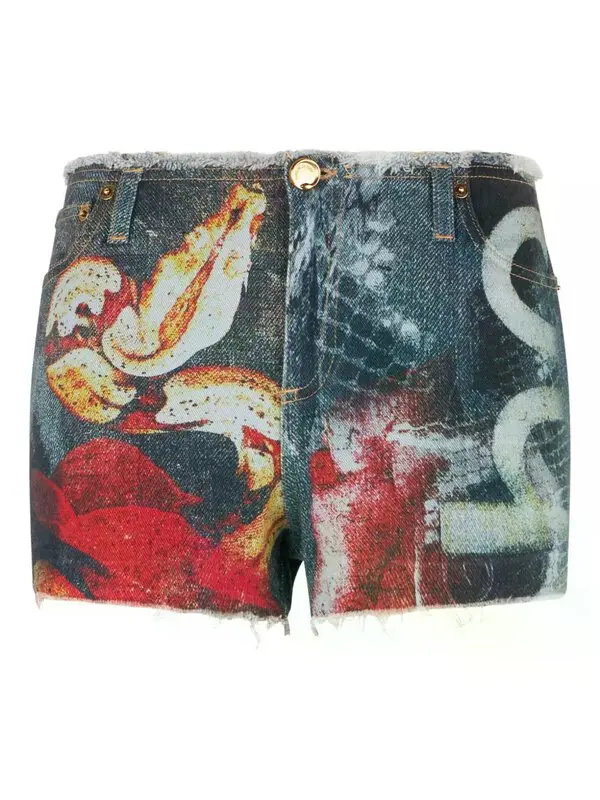 Roberto Cavalli Abstract-print Shorts