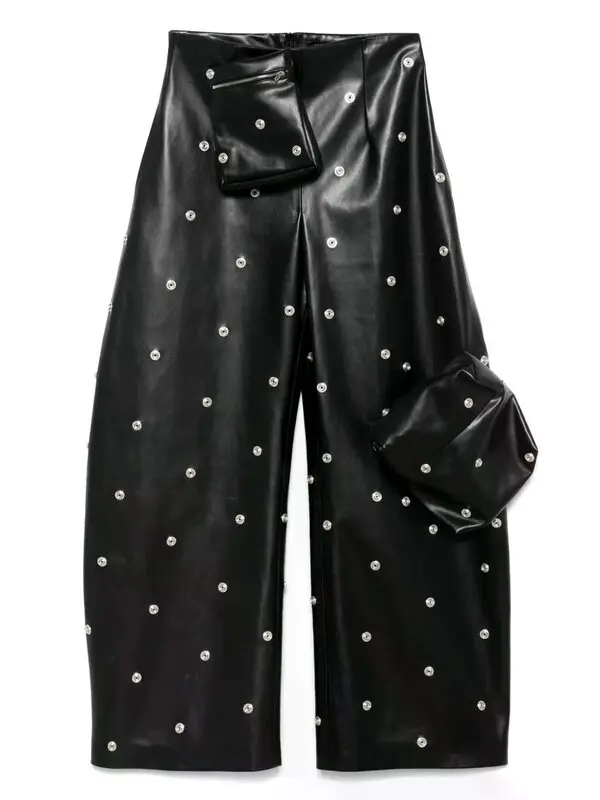 A.W.A.K.E. Mode Stud Faux-leather Trousers