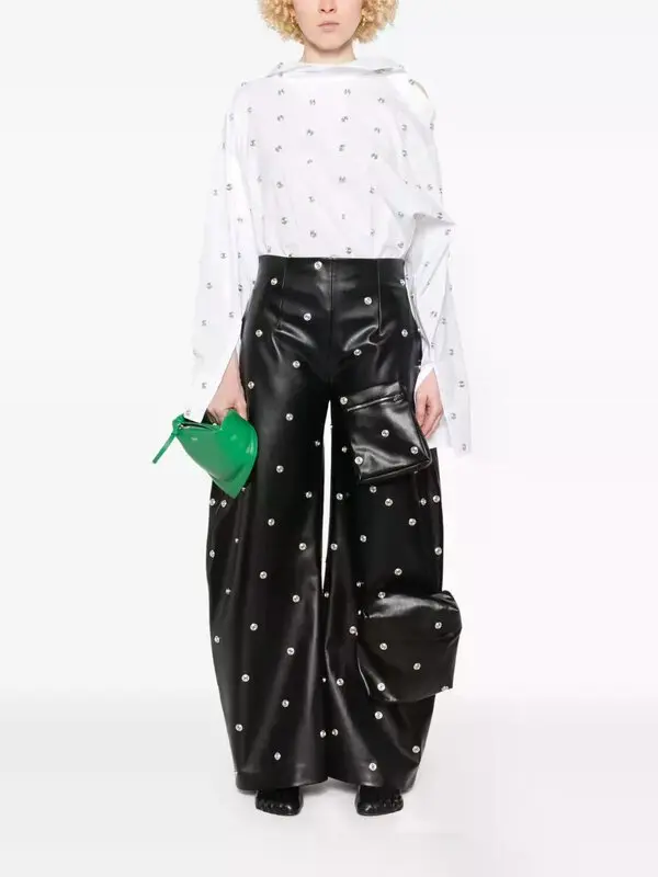 A.W.A.K.E. Mode Stud Faux-leather Trousers