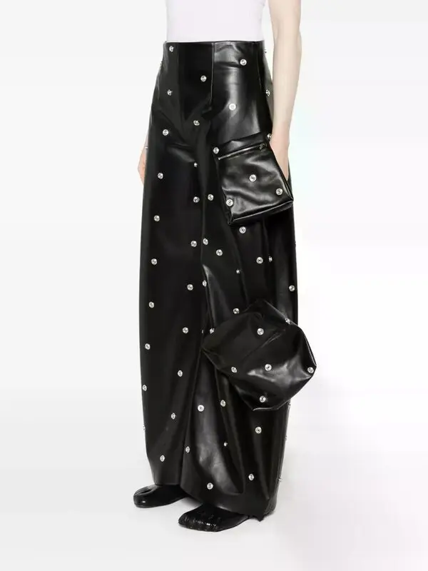 A.W.A.K.E. Mode Stud Faux-leather Trousers