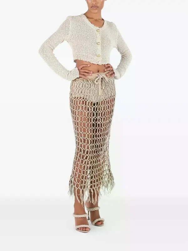 Roberto Cavalli Cropped Knitted Cardigan