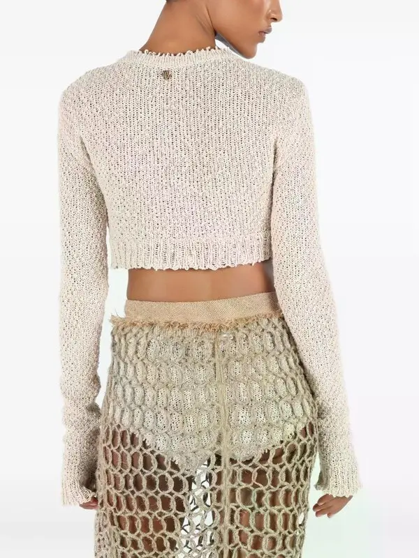 Roberto Cavalli Cropped Knitted Cardigan