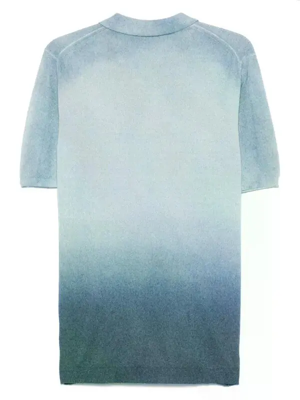 ROBERTO COLLINA Gradient-effect Polo Shirt