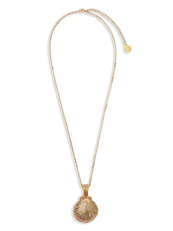 Roberto Cavalli Shell Pendant Necklace - Gold