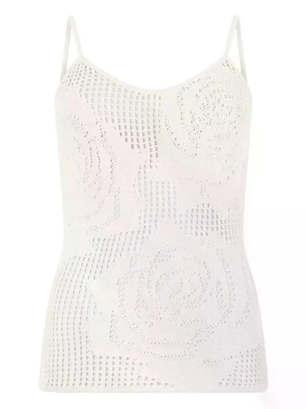 Roberto Cavalli Rose Cut-out Top
