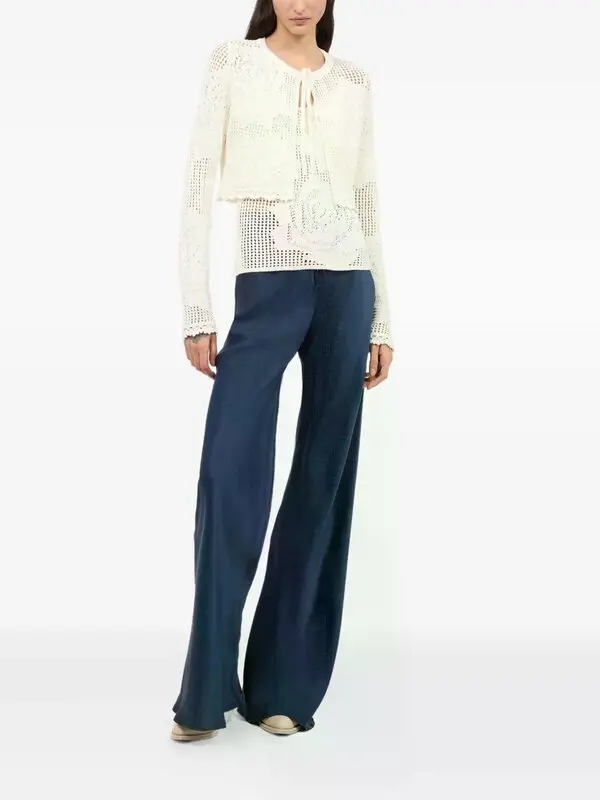 Roberto Cavalli Rose Cut-out Top