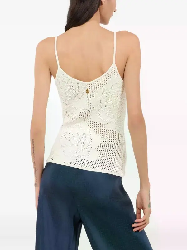 Roberto Cavalli Rose Cut-out Top