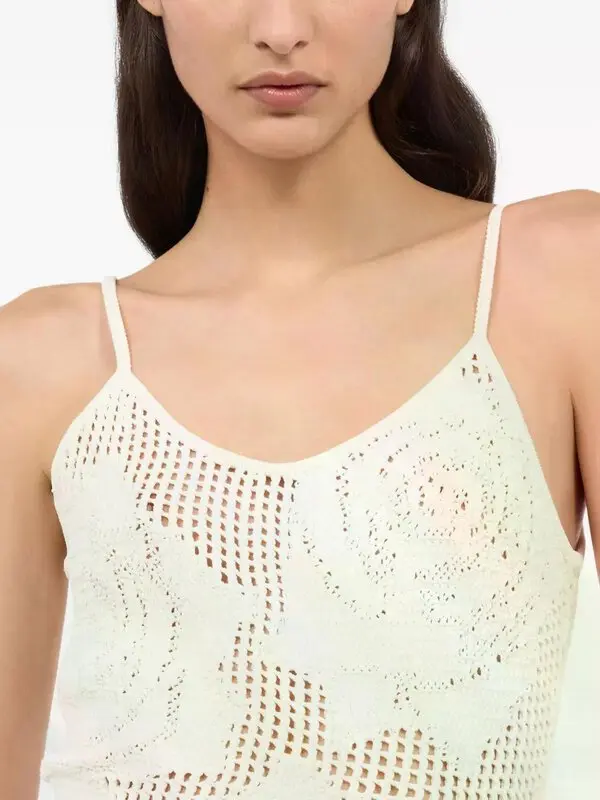 Roberto Cavalli Rose Cut-out Top