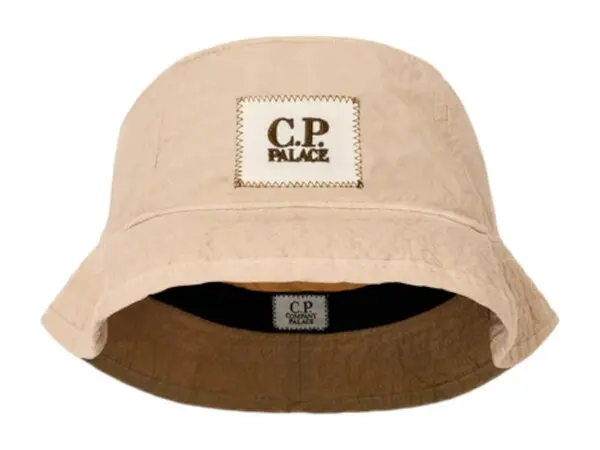 Palace X C.P. Company Plain Paper Touch Goggle Bucket Hat - Stone