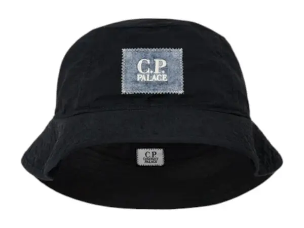 PALACE X C.p. Company Plain Paper Touch Goggle Bucket Hat - Navy Blue