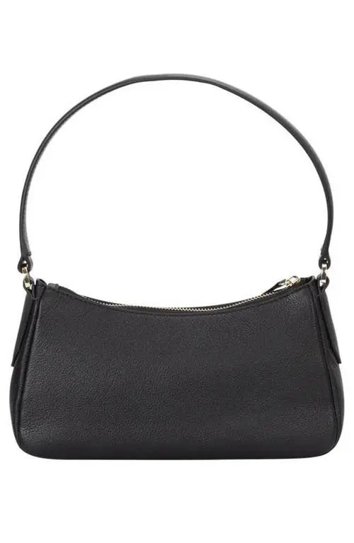 BOSS Small Alyce Leather Hobo Bag - Black