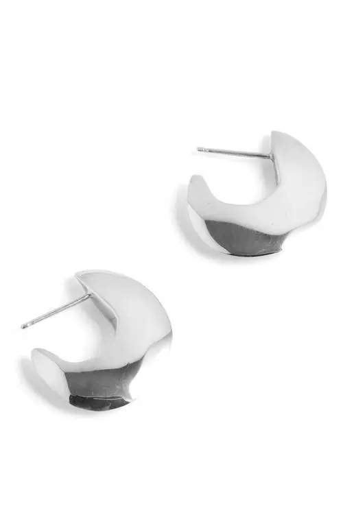 FARIS Saucer Hoop Earrings - Sterling Silver