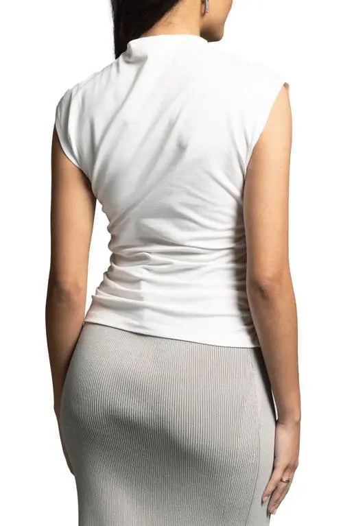 WEEKEND LOS ANGELES Simone Stretch Pima Cotton Top - Blanc