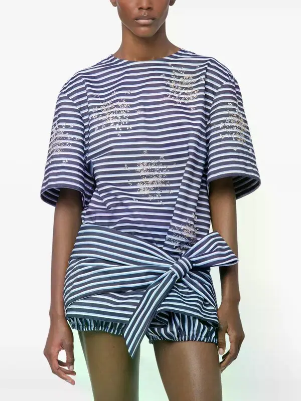 Rabanne Striped T-shirt - Blue