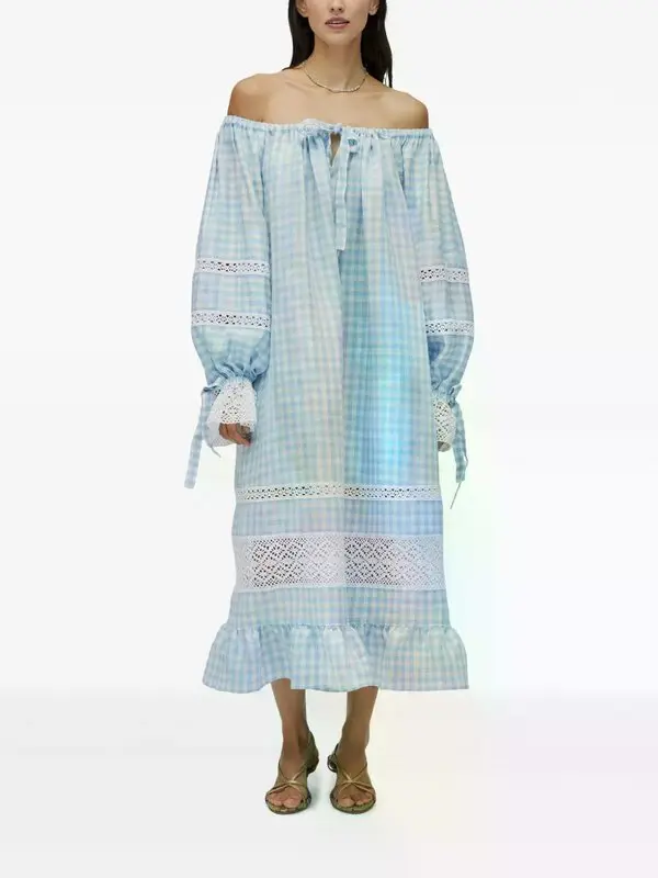 Sleeper Checked Midi Dress