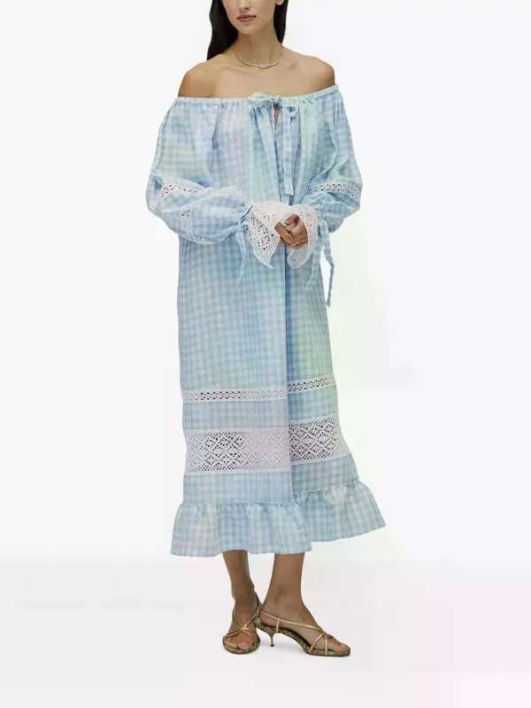 Sleeper Checked Midi Dress