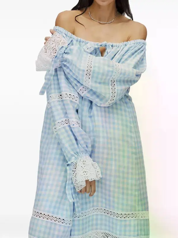 Sleeper Checked Midi Dress
