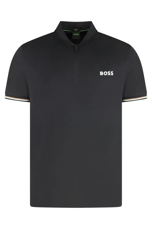 BOSS Technical Fabric Polo Shirt - Black