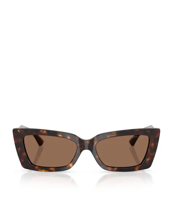 JIMMY CHOO Havana Cat Eye Sunglasses - Brown