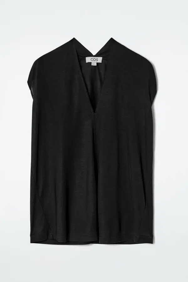 Cos Draped V-neck Top